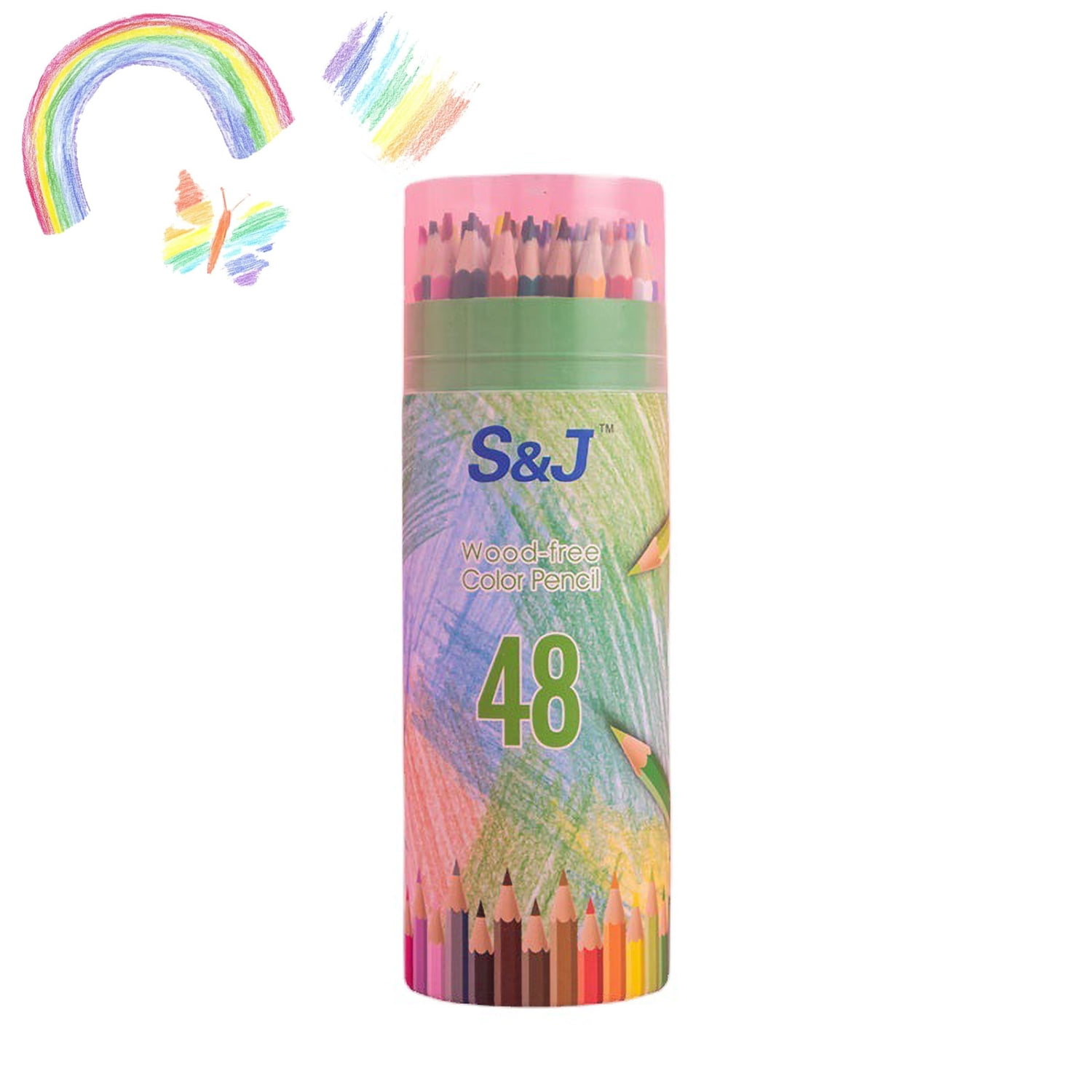 RUseeN 48 Pack Colored Pencils, Vibrant Color Presharpened Pencils for ...