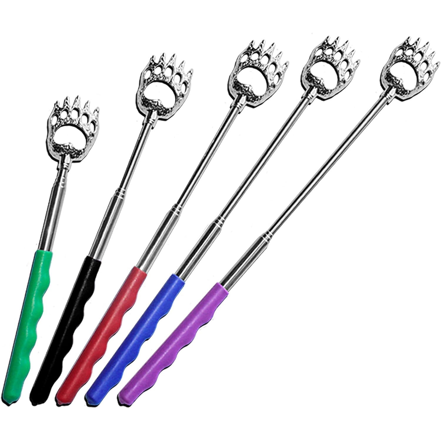 RUseeN 5 Pack Telescoping Back Scratcher - Extendable Telescope Back ...