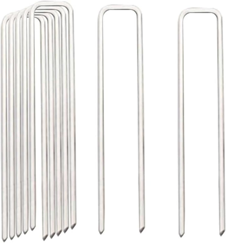 RUseeN 6 Inch Landscape Staples, Garden Staples Landscaping Fabric Pins ...