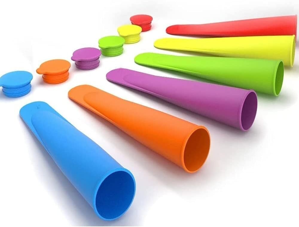 RUseeN 6 Pcs Popsicles Molds, Silicone Ice Pop Molds for Kids, Reusable ...