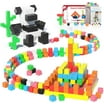 Triani Kids Magnetic Tiles Toys, 100Pcs 3D Magnetic Building Blocks ...
