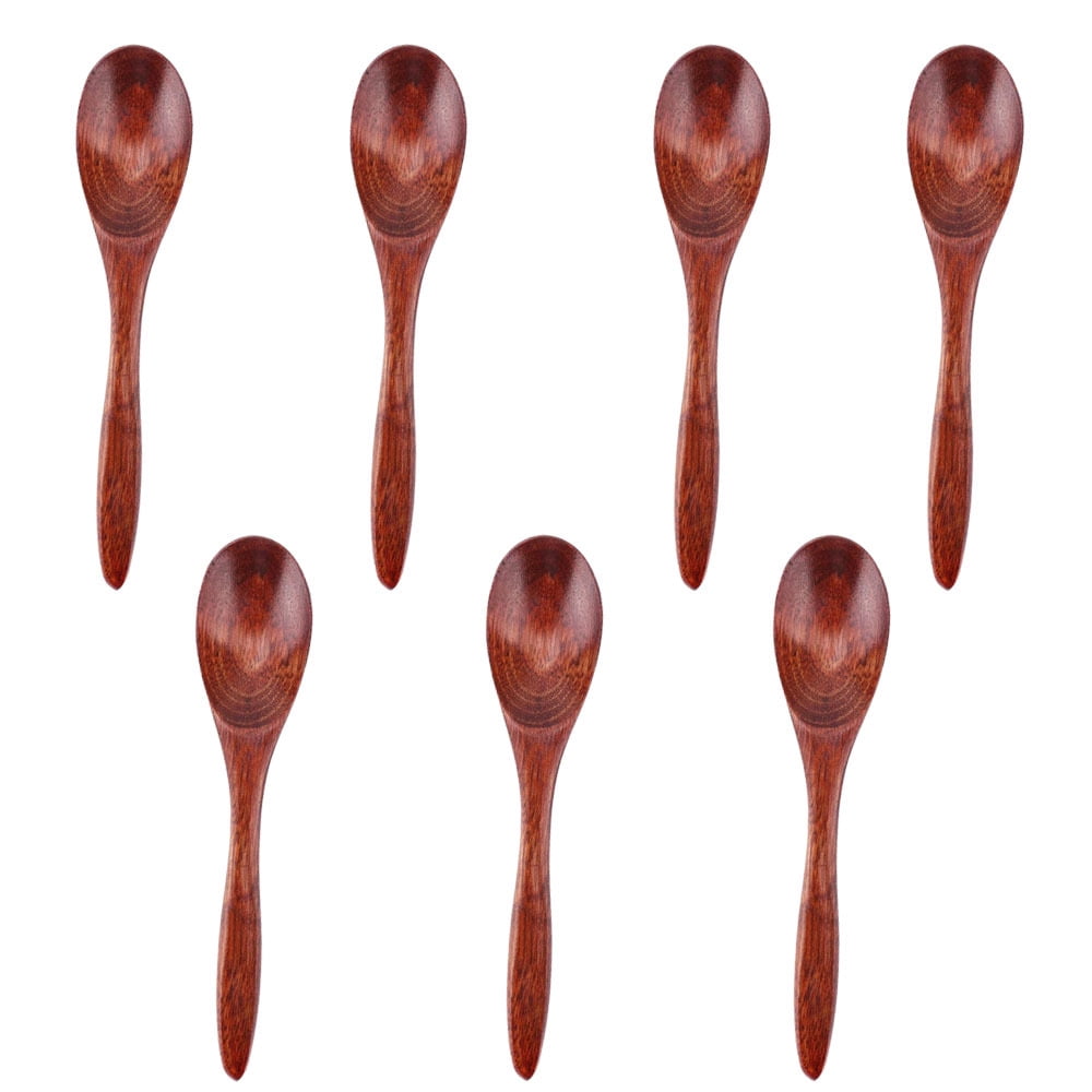 RUseeN 7 Pcs Small Wooden Spoons 5.8 Inch Honey Spoons for Tea Mini ...