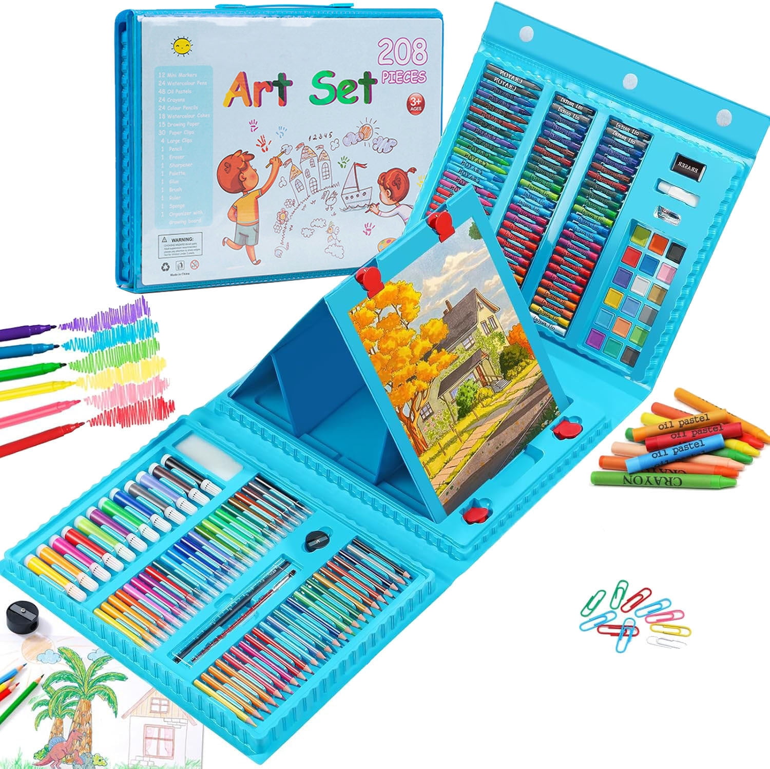 RUseeN Art Supplies, 208 Pcs Art Set Drawing Kit for Girls Boys Teens ...