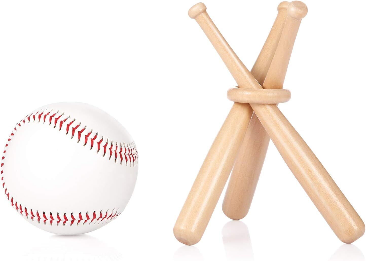 RUseeN Baseball Stand Holders Balls Display Bat Wooden Stand Holder ...