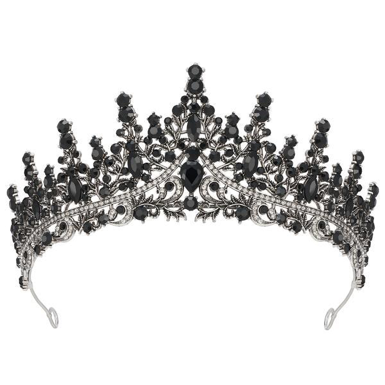 RUseeN Black Tiara Crown Queen Crowns for Women, Crystal Princess Tiara ...