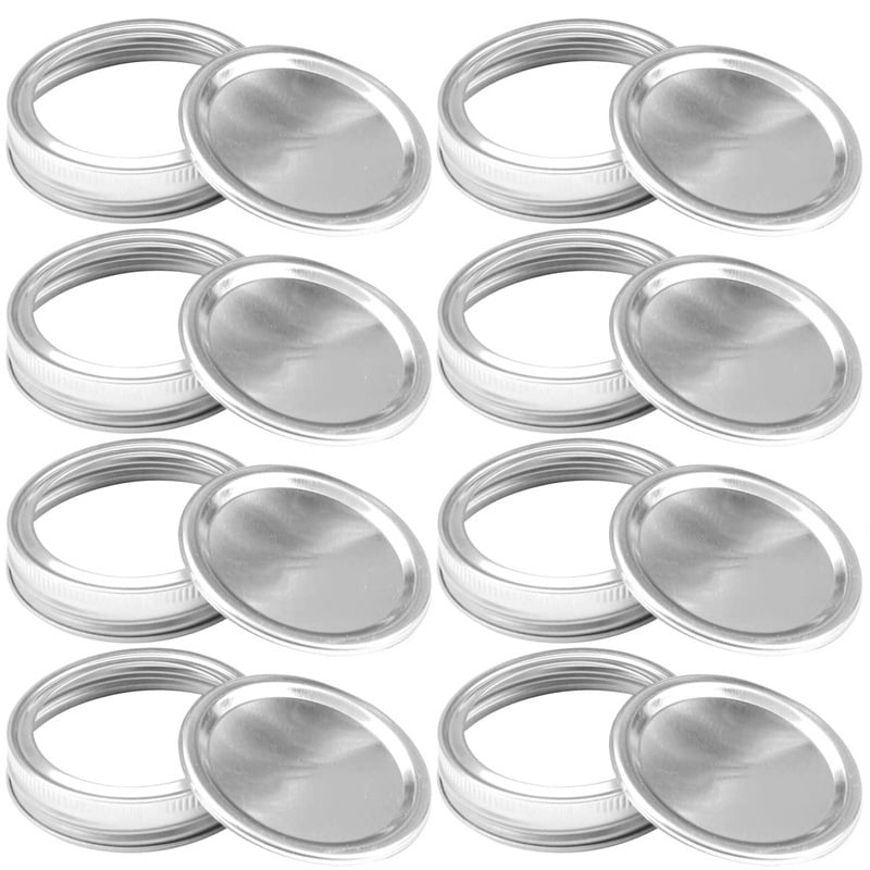 RUseeN Canning Lids with Rings Regular Mouth, for Ball, Kerr Jars ...