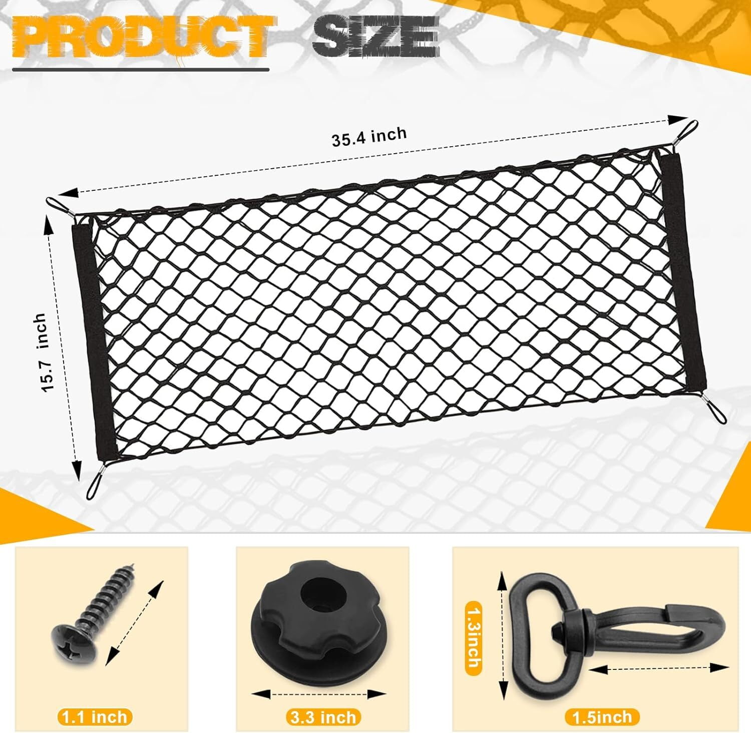 RUseeN Cargo Net Stretchable, Car Exterior Accessories, Adjustable ...