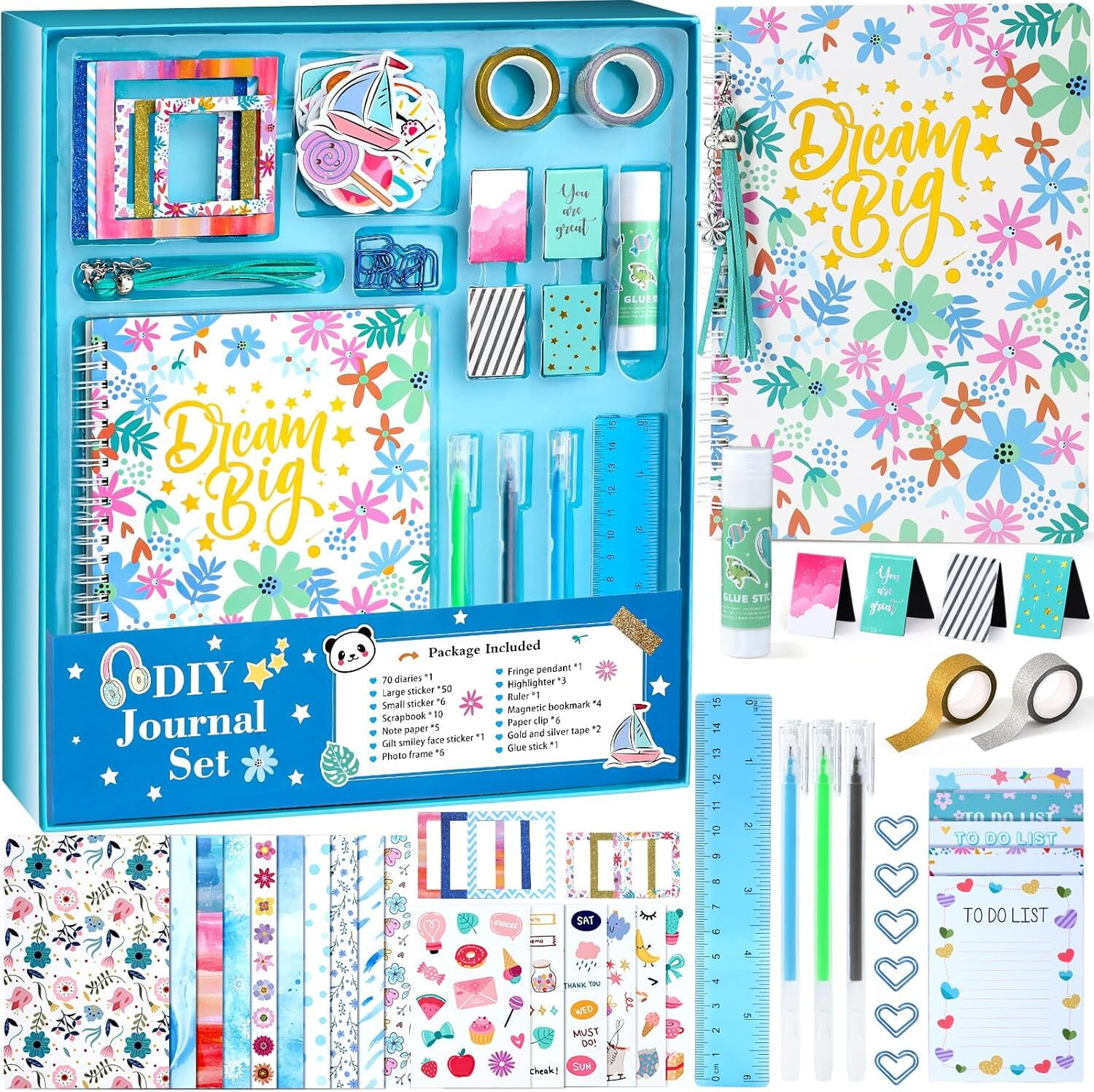 RUseeN DIY Journal Kit for Girls Ages 8-12, Christmas Birthday Gifts ...