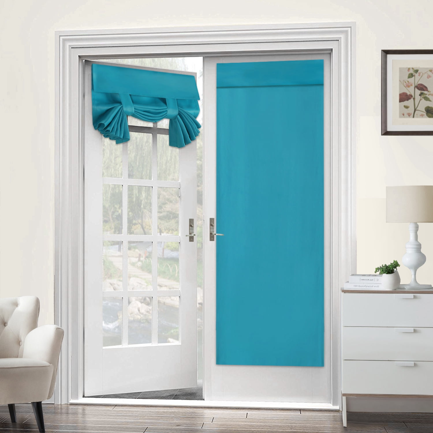 RUseeN French Privacy Door Curtains for Door Window, French Door Blinds ...