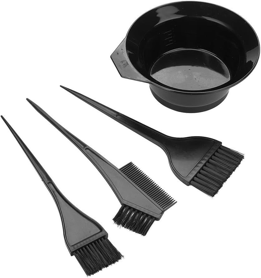 RUseeN Hair Dye Color Brush and Bowl Set, 4pcs Hair Color Brush Mixing ...