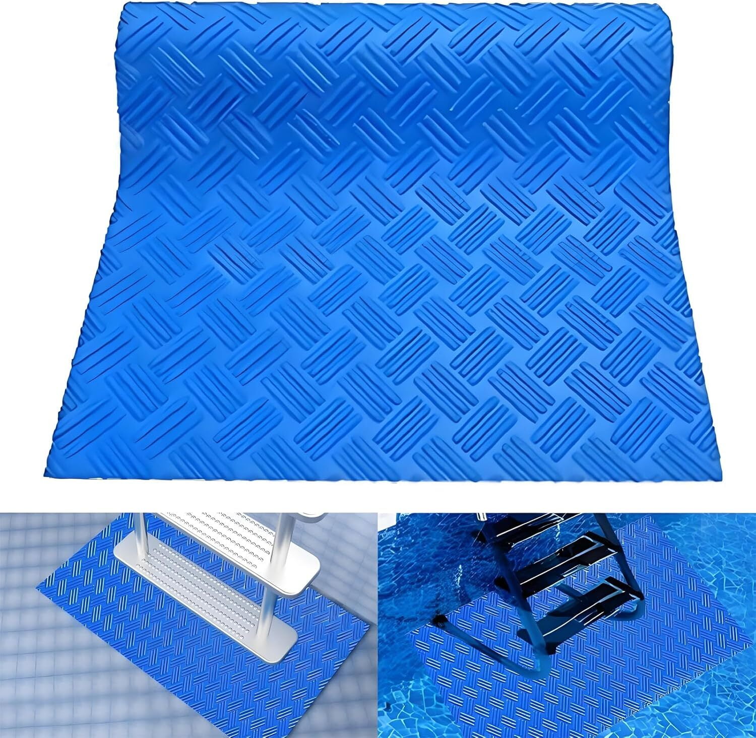 RUseeN Pool Ladder Mat, 9" x 36" Non-Slip Pool Step Mat, Protective ...
