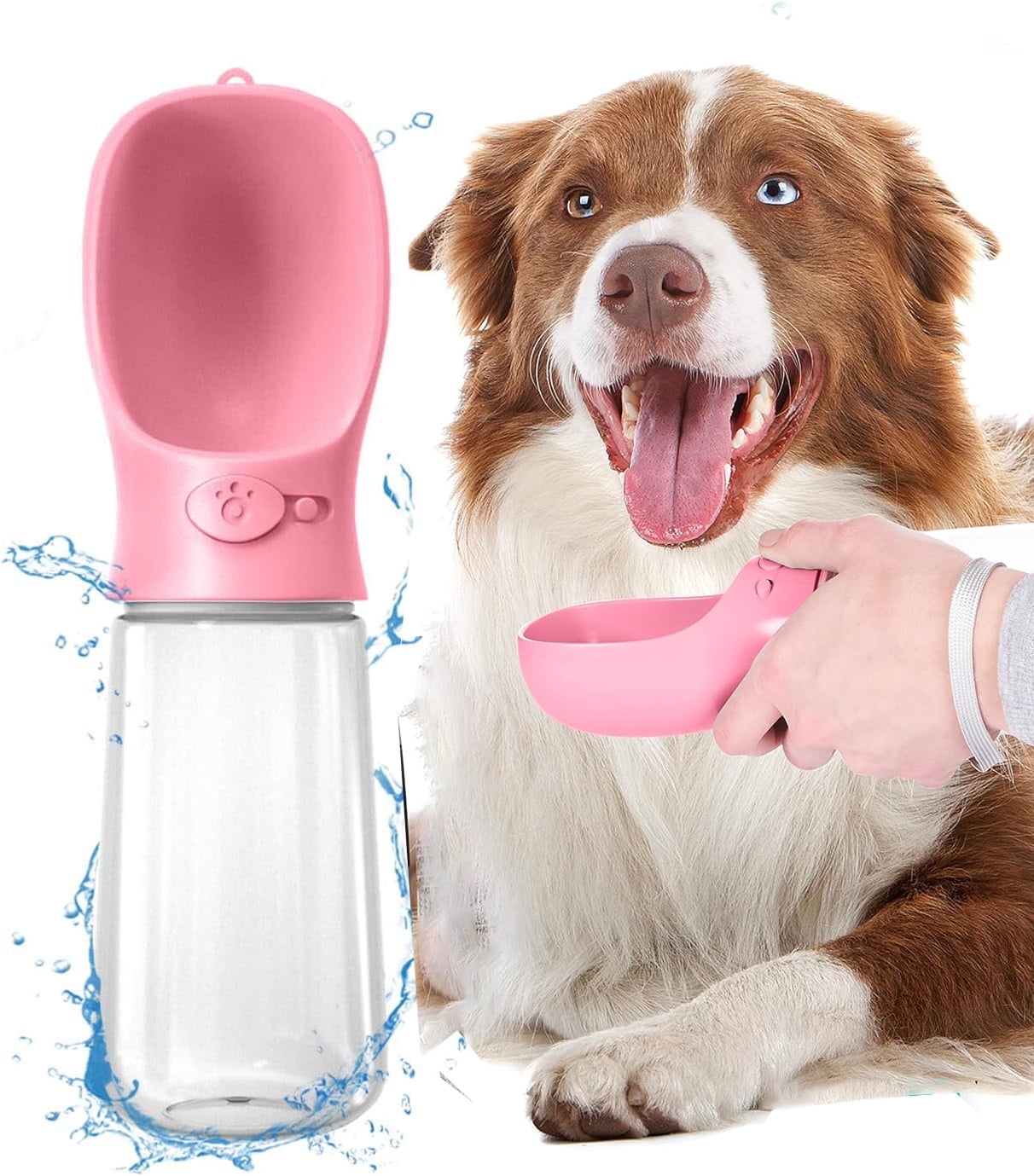 RUseeN Portable Dog Water Bottle, 19 OZ, Leak Proof Puppy Water ...