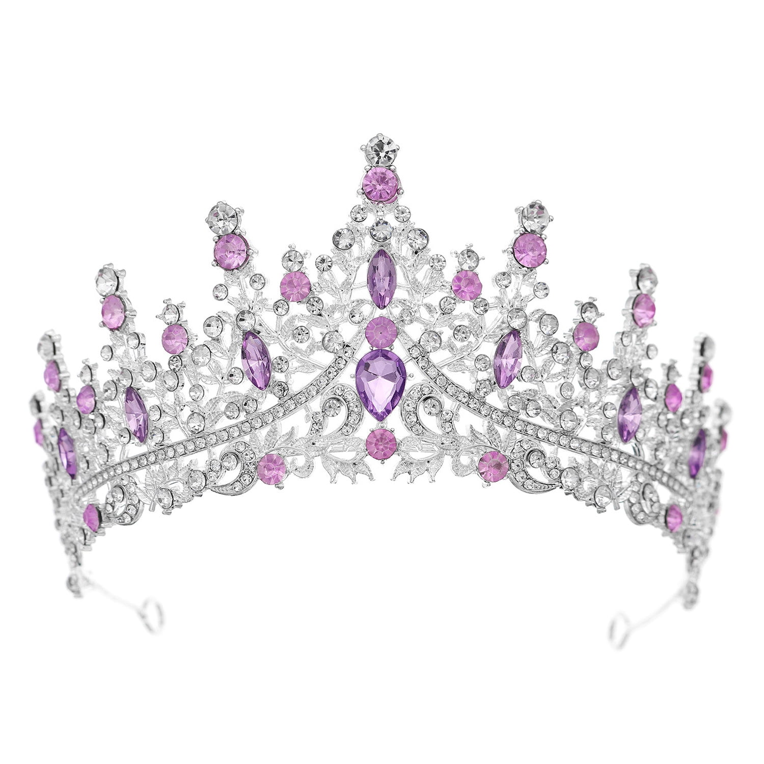 RUseeN Purple Tiara Crown Queen Crowns for Women, Crystal Princess ...