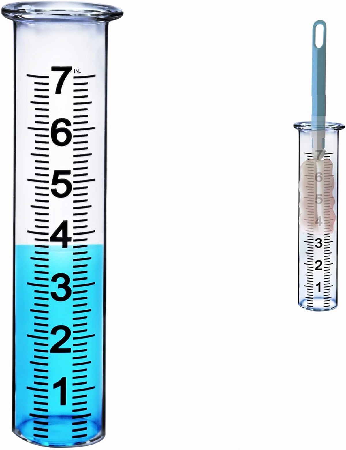 RUseeN Rain Gauge Replacement Tube Plastic,7 inch Outdoor Plastic Rain ...