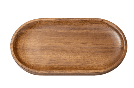 RUseeN Small Wooden Platters Rectangle Oval Charcuterie Boards Acacia ...