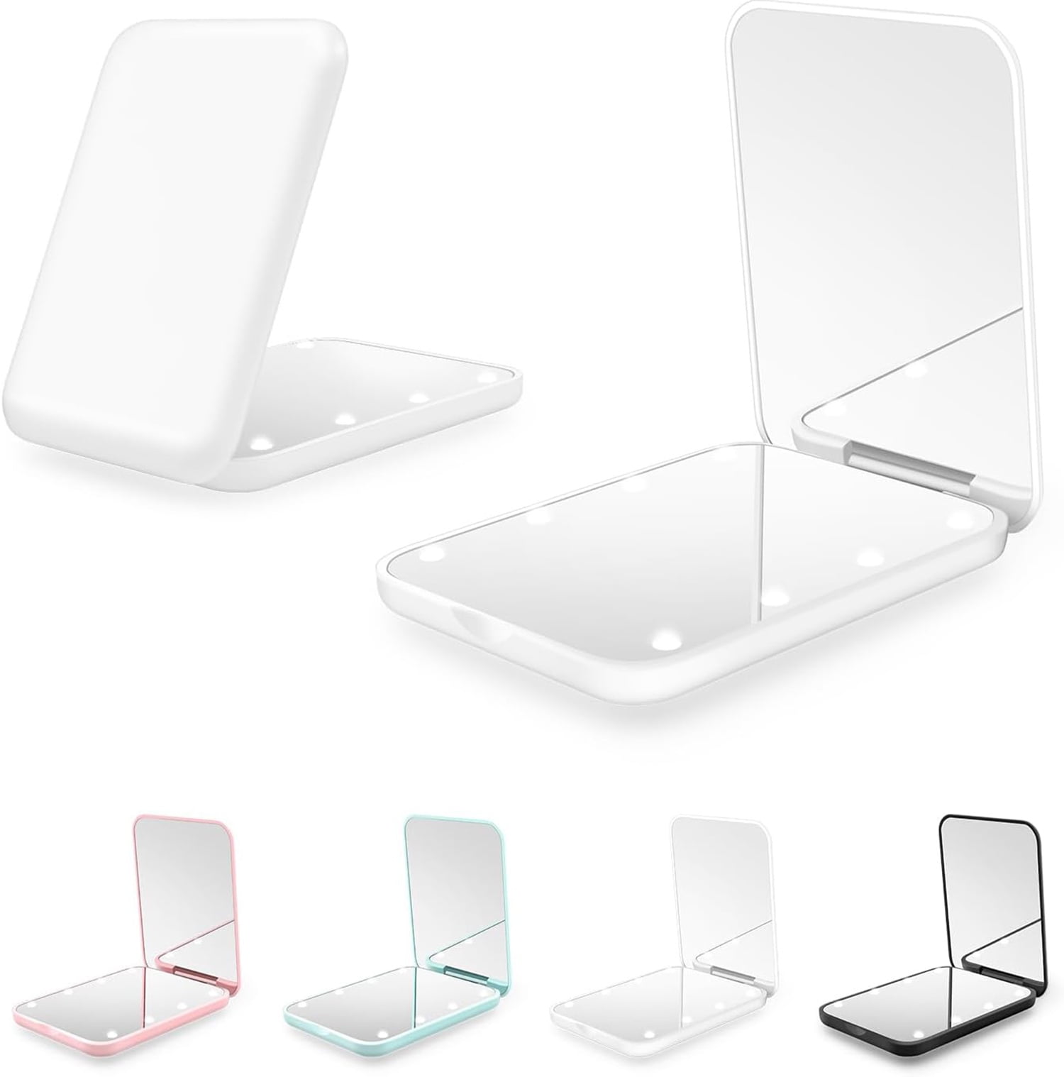 RUseeN Travel Mirror with Light, 1X/3X Magnification LED Compact Mirror ...