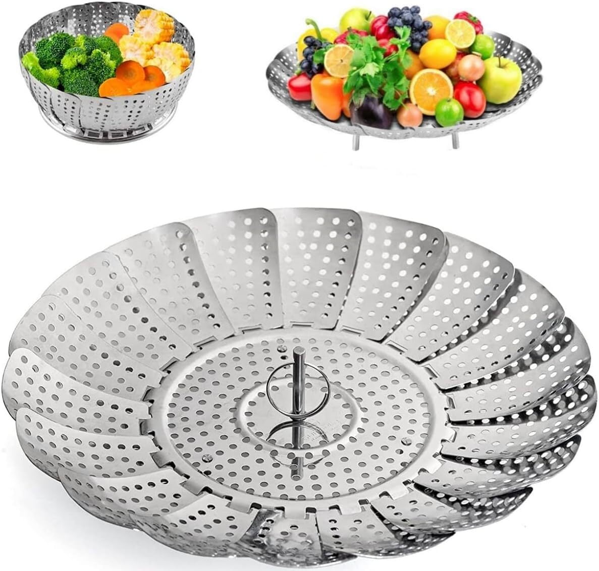 RUseeN Vegetable Steamer Basket, Premium Stainless Steel Veggie Steamer ...