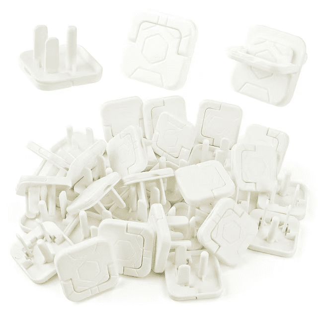 RUseeN White Baby-Proof Outlet Covers 3-Prong, Child Safety Electric ...