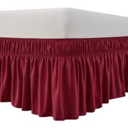 Bed Skirt with Spilt Corner 15 Inch Drop, Polyester Blended Quilted Bed ...