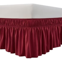 Lush Decor Beige Bed Skirt, Ruched Ruffle Elastic Easy Wrap Around, 20 ...