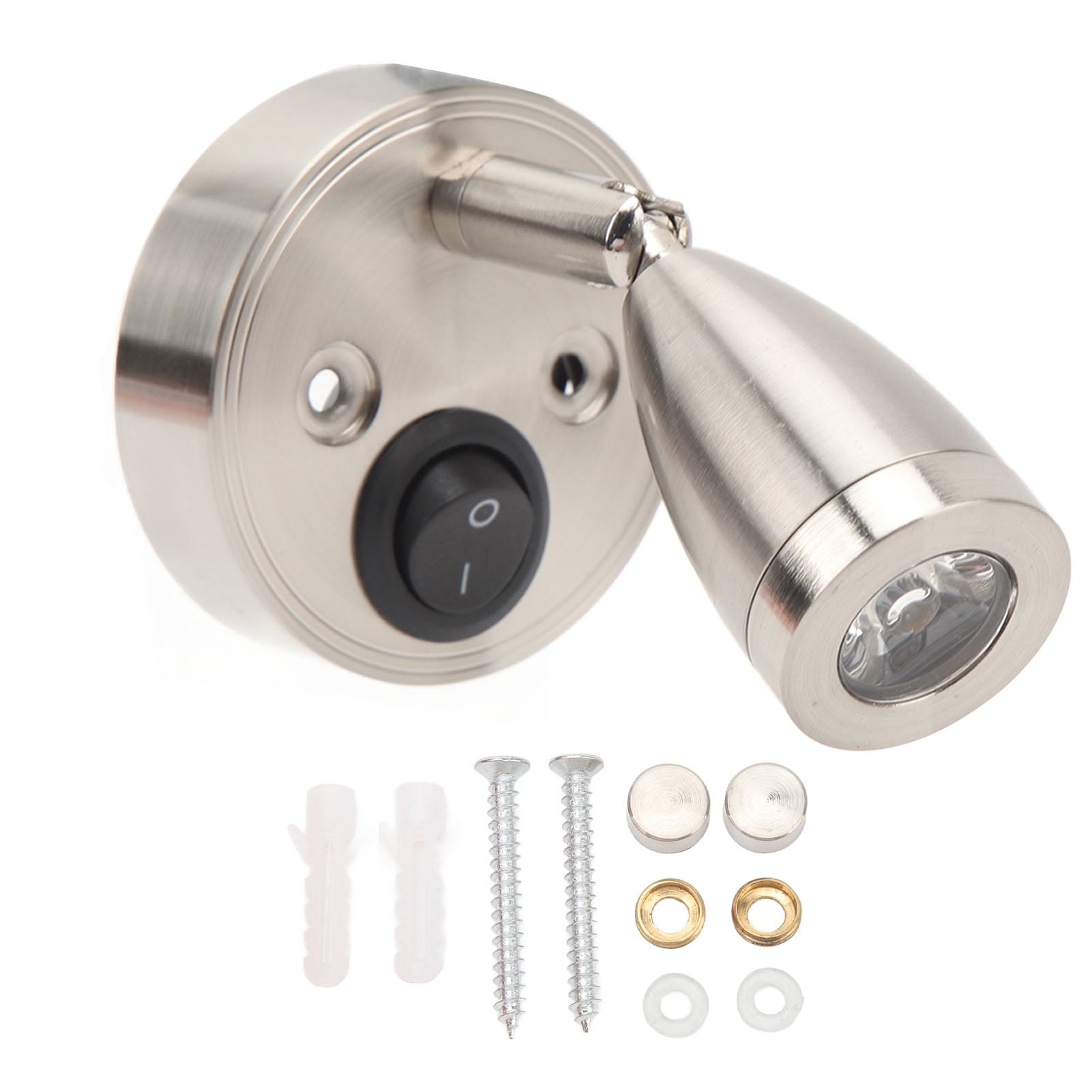 RV 12V to 24 V Reading Light Polished LED Berth Boat Marine Reading ...