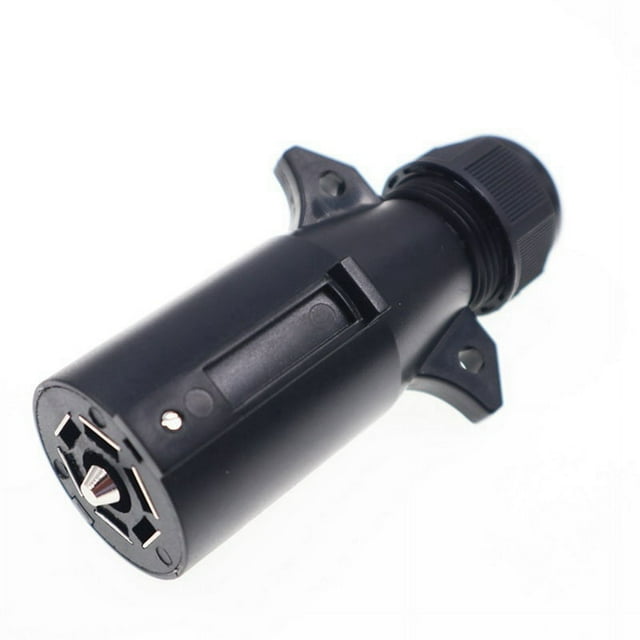 RV 7 Pin Trailer Plug Detachable 7 Way Round RV-Style Trailer Side ...