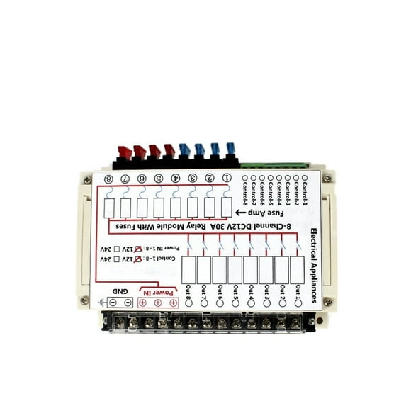 RV 8-Channel DC 12V 30A Relay Module With Fuses Caravan Accessories ...
