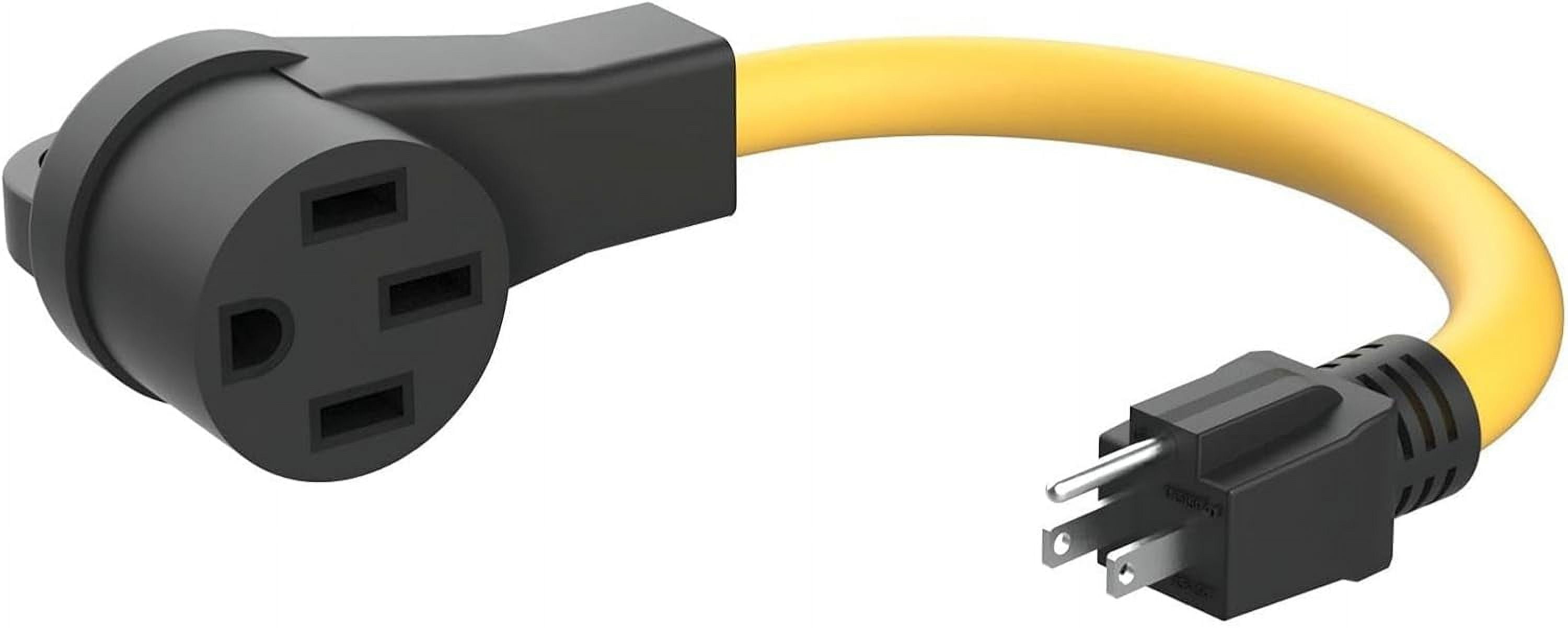 RV Adapter Cord, NEMA 5-15P to 14-50R, 50Amp to 15Amp, 110 V, 10 Gauge, for RV trailer, camping ...