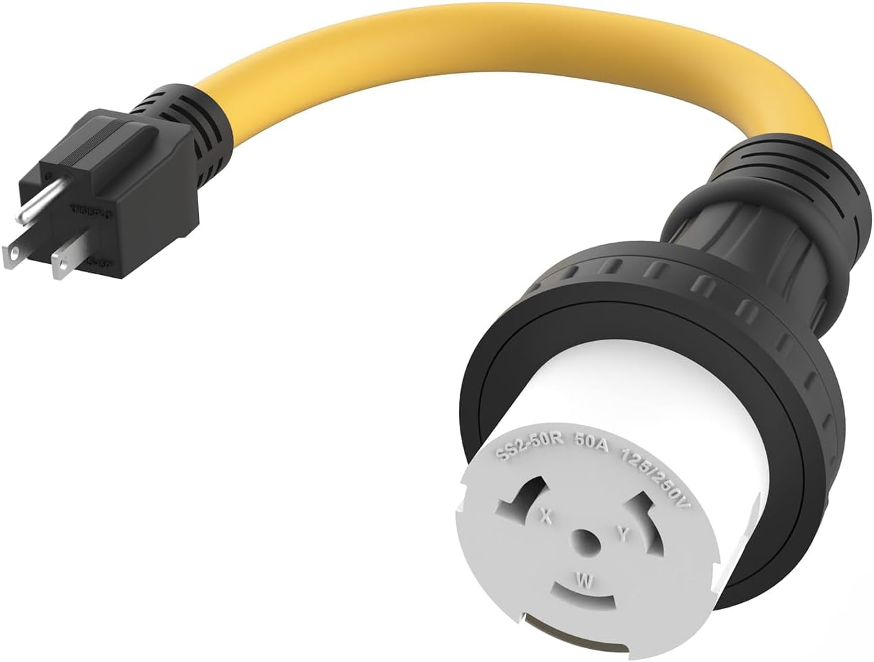 RV Adapter Cord with locking connector, NEMA 5-15P to SS2-50R, 50 Amp ...