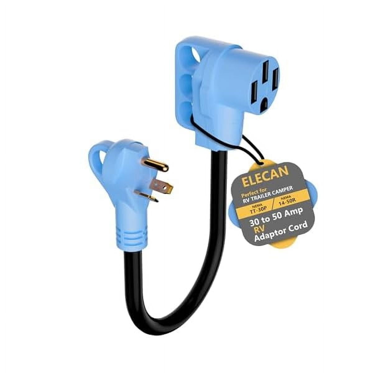 RV Adapter Plug 30 Amp Male to 50 Amp Female 110V Dogbone RV Trailer ...