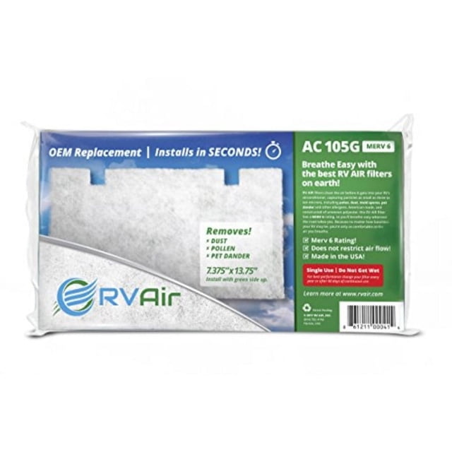 RV Air AC-105G Air Conditioner Filter Replacement, 14" x 7.5 ...