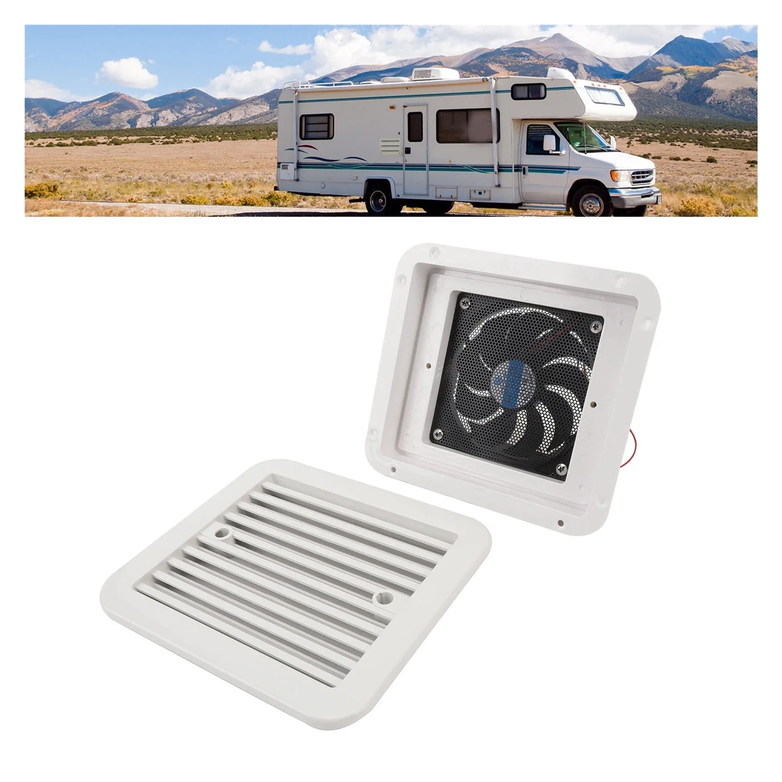 RV Air Ventilation Fan RV Side Vent Fan 1 Way Strong Wind 3000rpm 24V ...