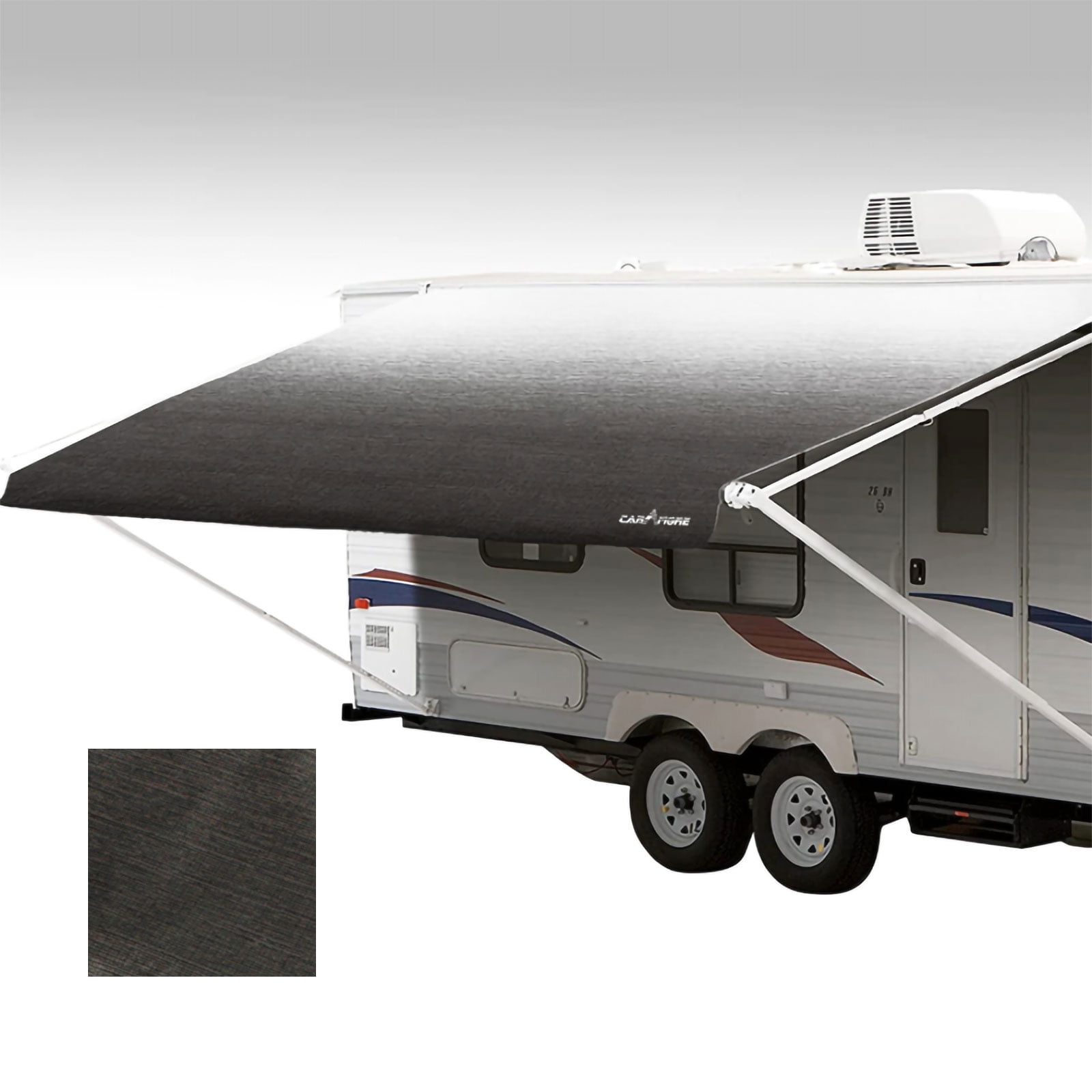 RV Awning Fabric 7'1''-18'1''Width Camper Awning Replacement Shade - Charcoal Fade - Walmart.com