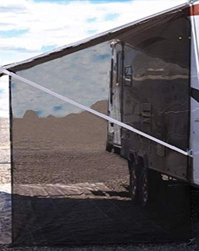 RV Awning Sunshade Screen Black Mesh Sun Shade Block Sunshine from Side ...