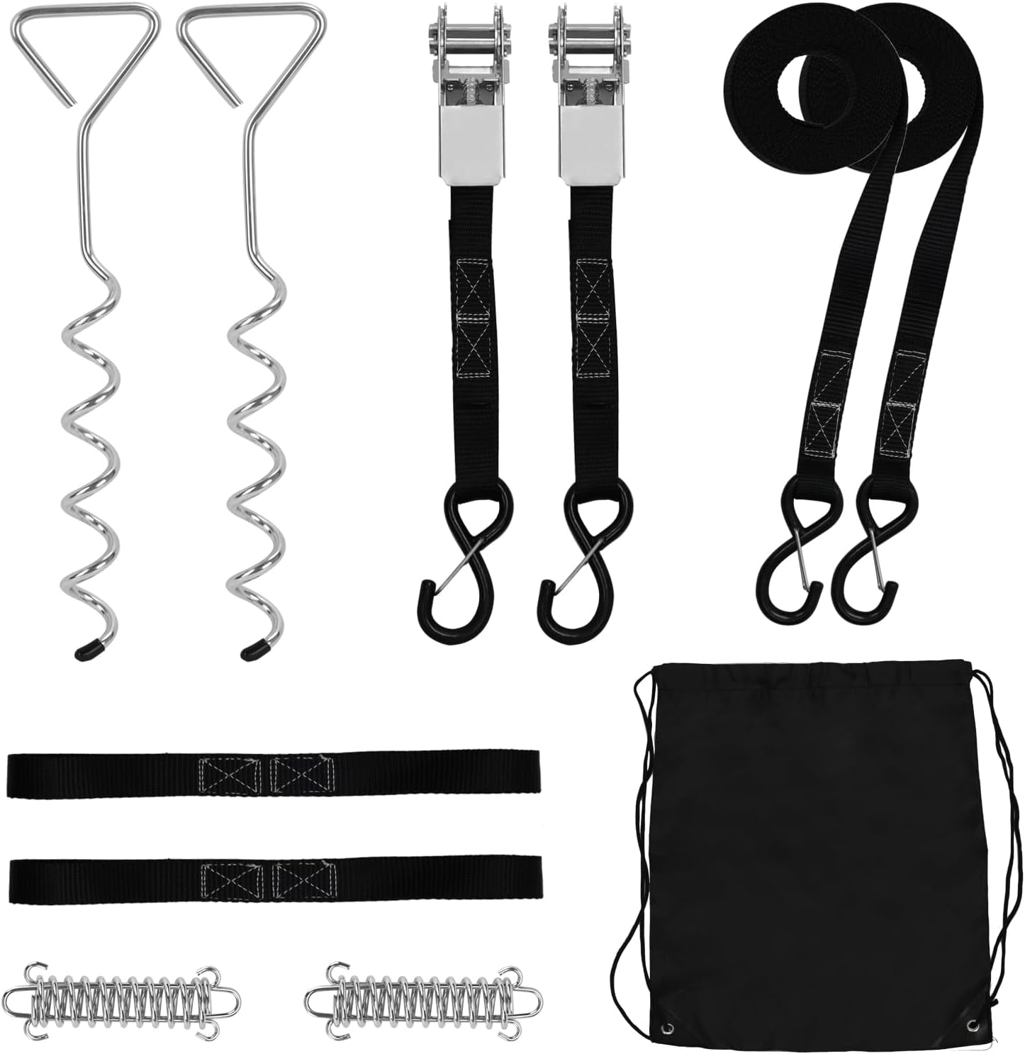 RV Awning Tie Down Kit, Heavy Duty RV Awning Anchor Kit, Campers Awning ...