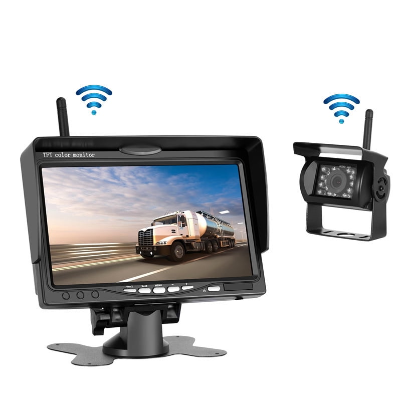 RV Backup Camera 7" IPS Screen Wireless Reversing Cam System Night ...