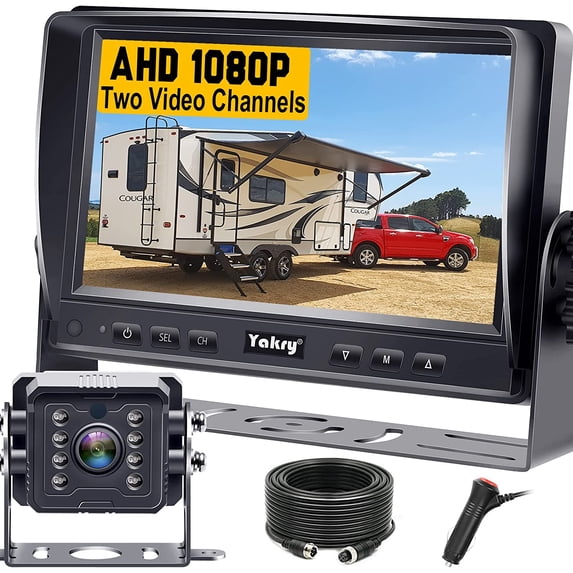 RV Backup Camera Plug and Play - No Delays 7 Inch HD 1080P Rear View ...
