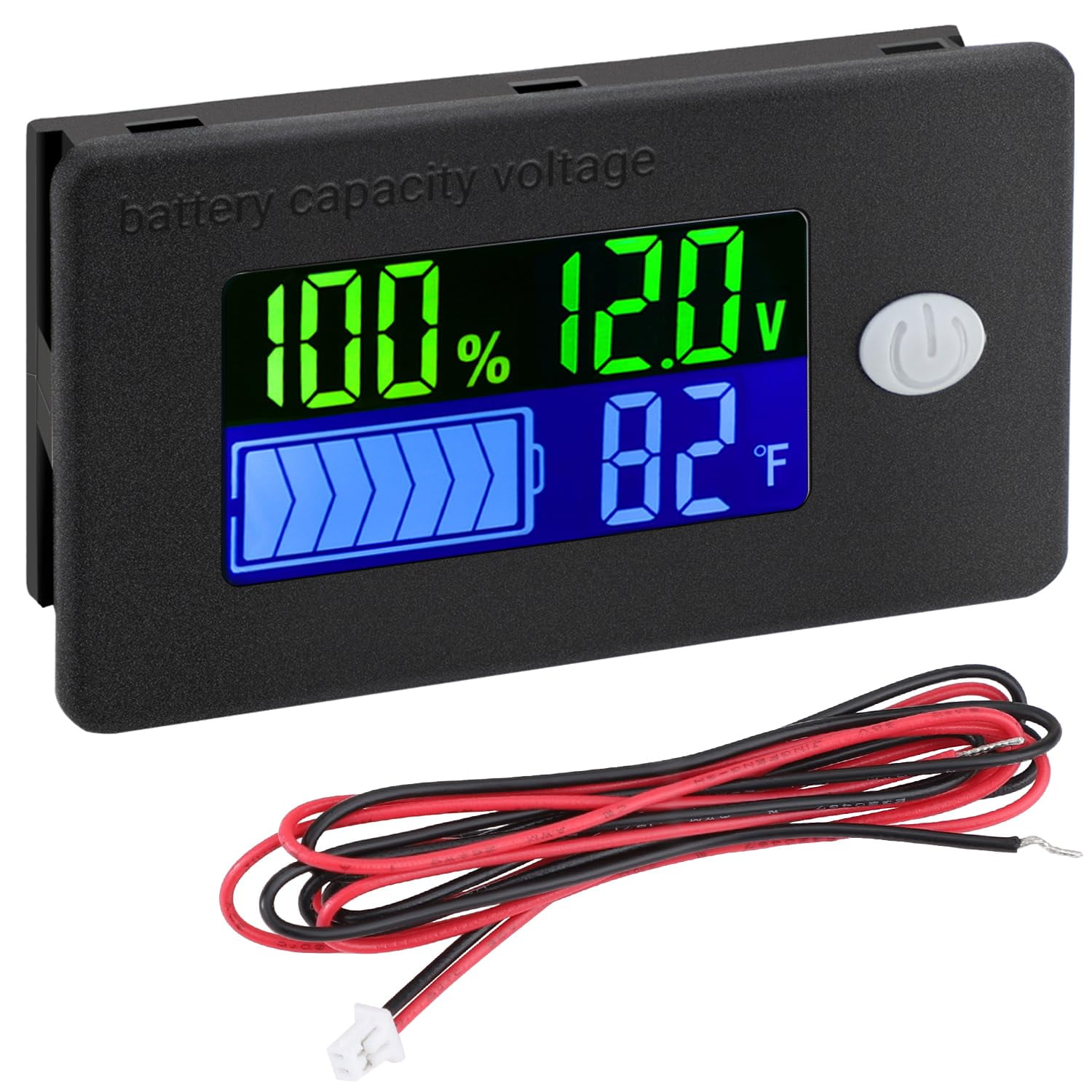 RV Battery Monitor 12v, 10-100v Golf Cart Battery Meter 12v Voltage ...