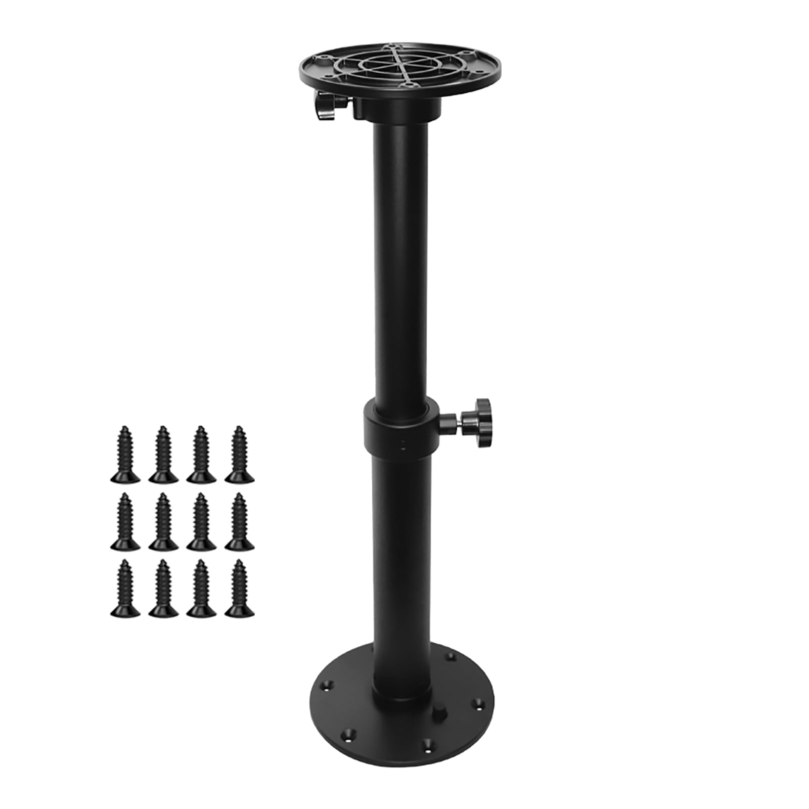 RV Boat Adjustable Table Leg,Detachable Black Aluminum Alloy Pedestal ...