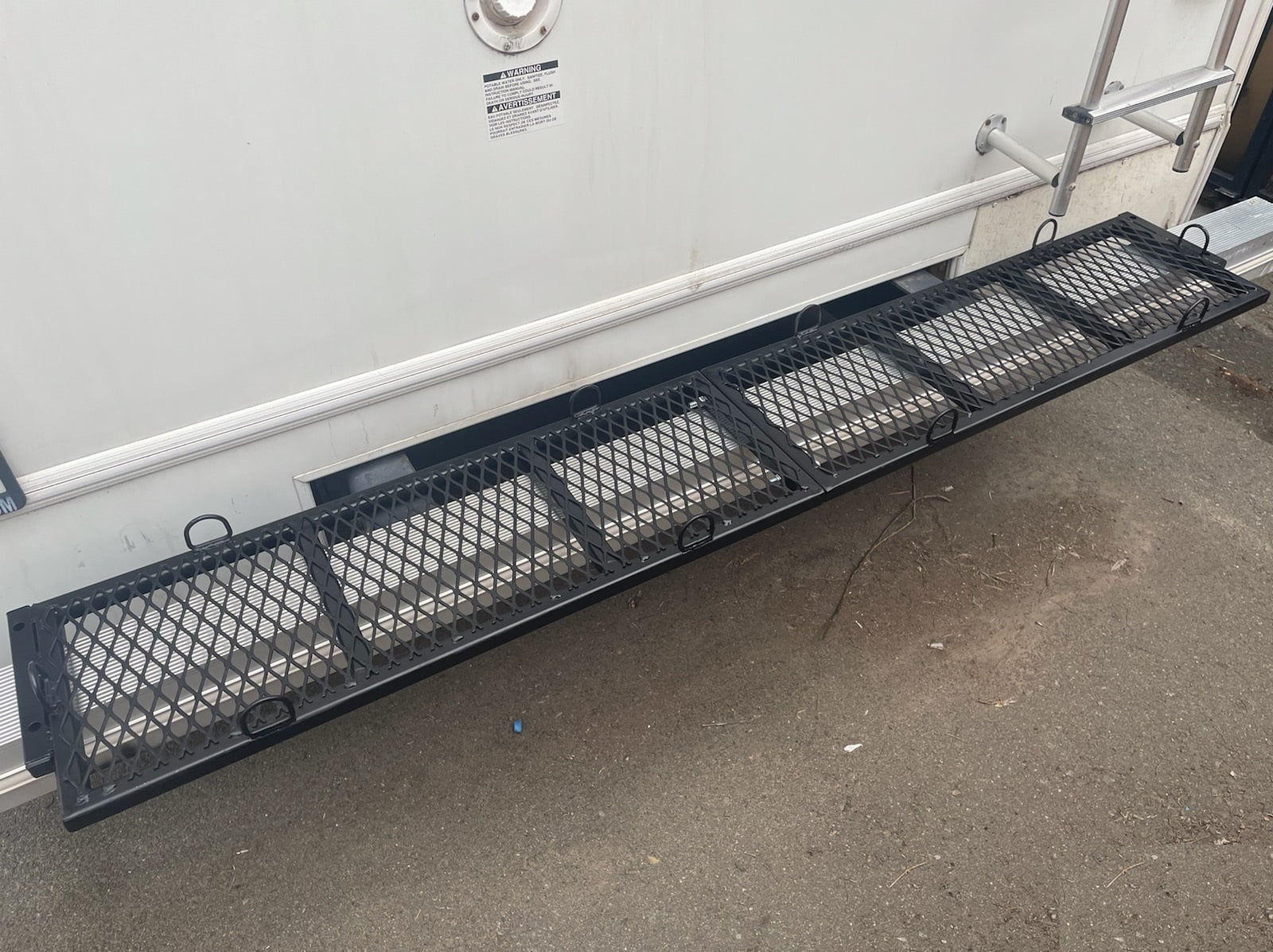 RV Bumper Storage Rack Heavy Duty Steel with Rugged Truck Bed Finish 60 ...