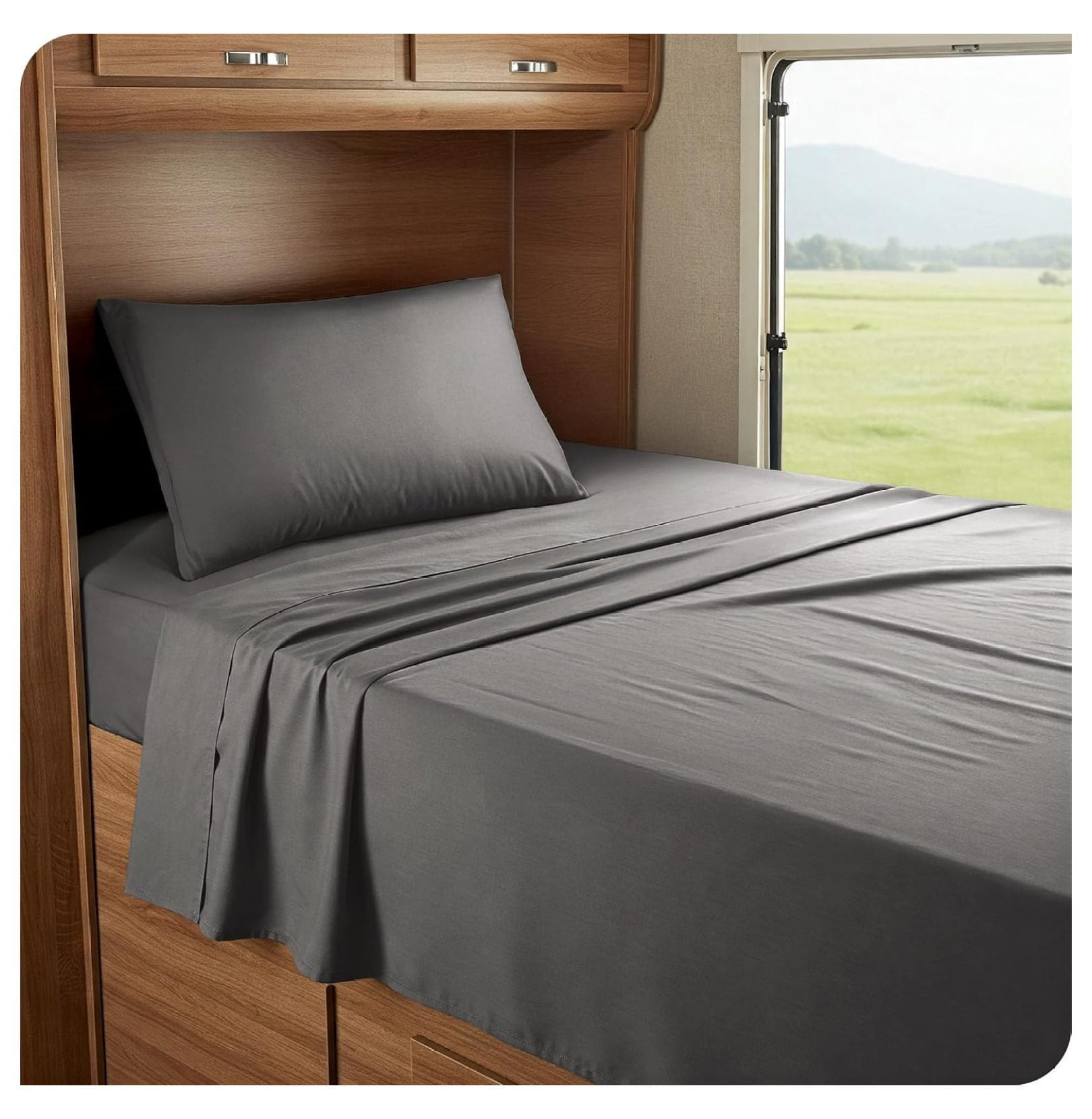 RV Bunk Sheet Set - 1800 Ultra-Soft Microfiber - Double Brushed - Deep ...