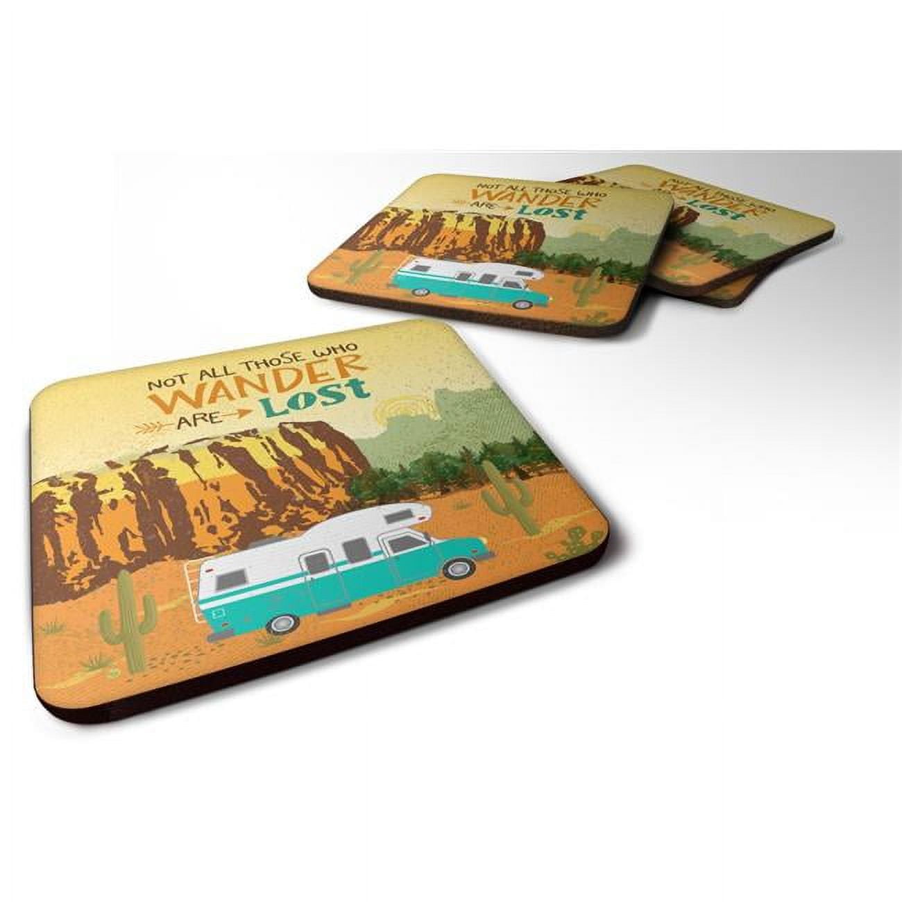 RV Camper Camping Wander Foam Coasters - Set of 4 - Walmart.com