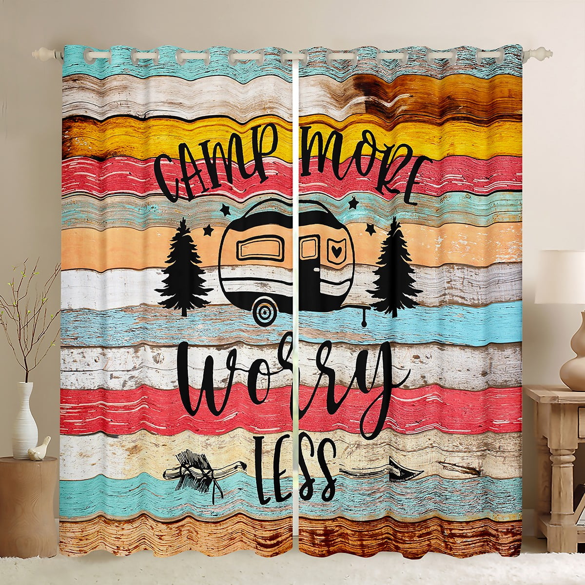 RV Camper Curtains & Drapes,Camping Blackout Curtains Camping Decor,RV ...
