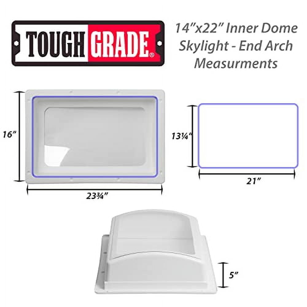 RV/Camper Dome Skylights - Acrylic Replacement Skylights (Inner Dome ...