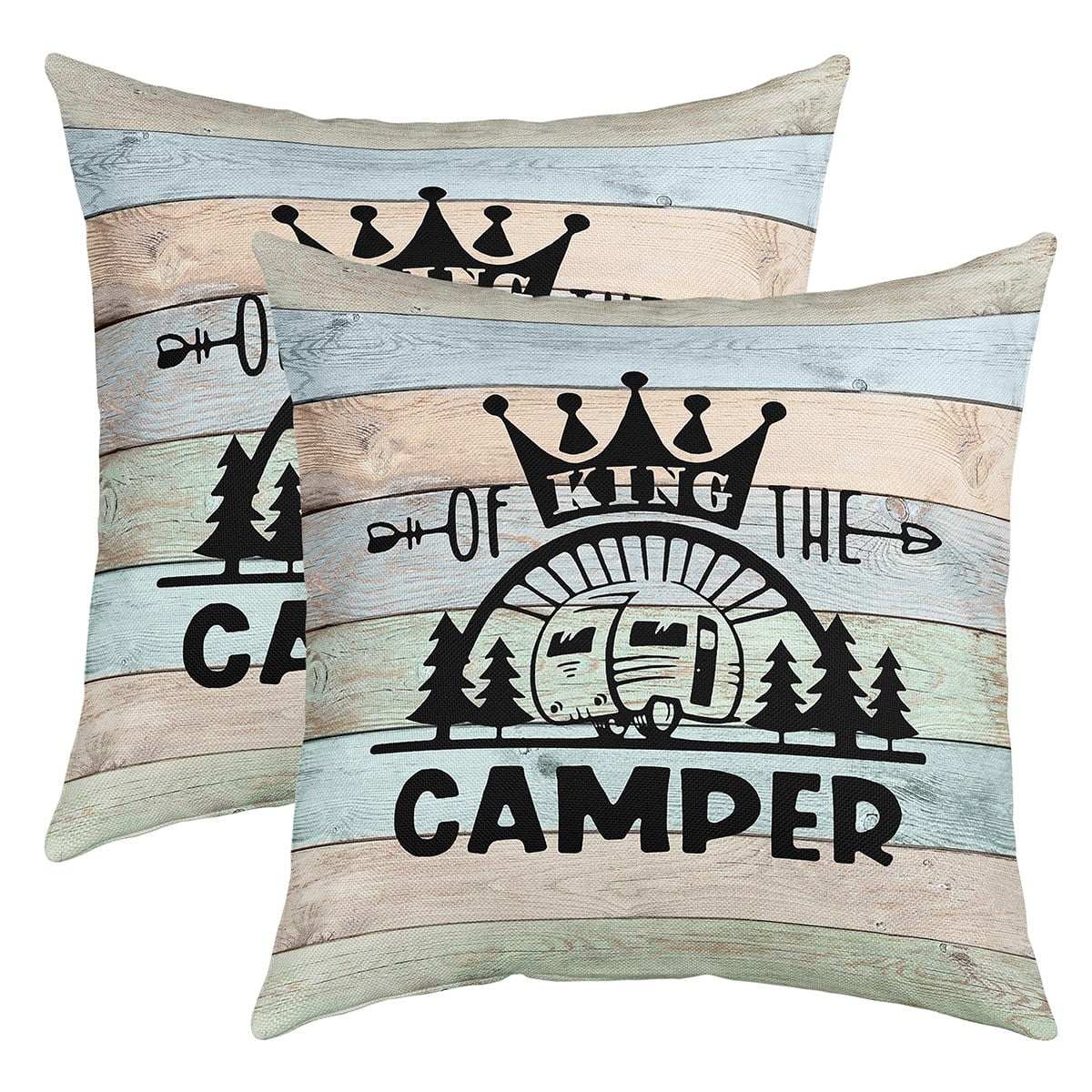 RV Camper Pillow Covers,Camping Throw Pillow Covers Camping Decor,RV ...