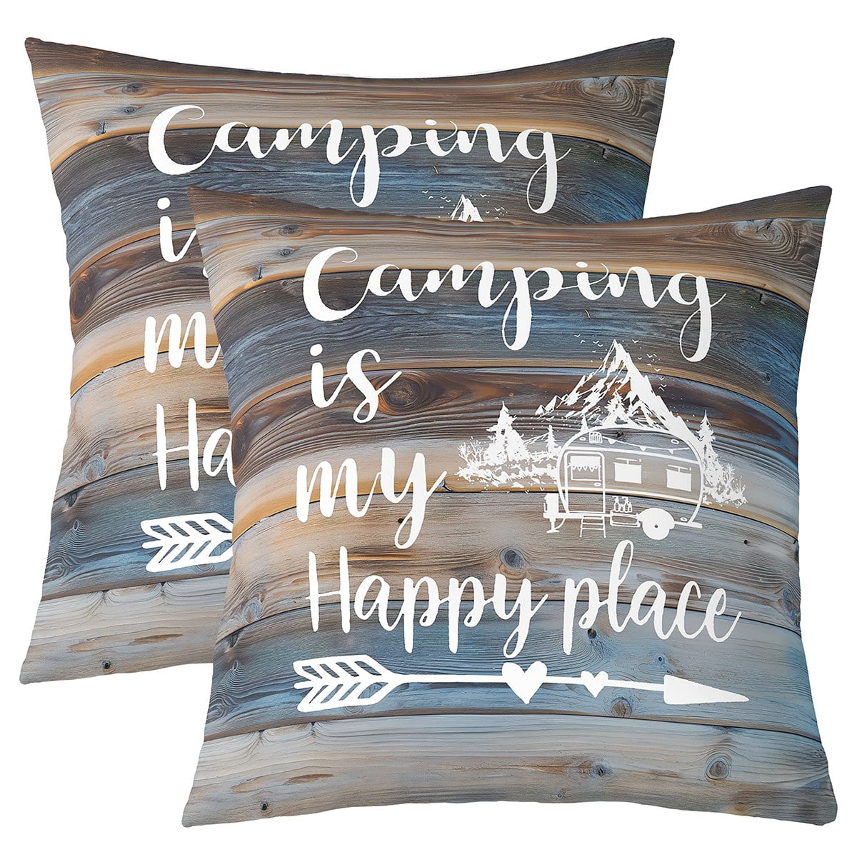 RV Camper Throw Pillow Covers,Camping Pillow Covers Camping Decor,RV ...