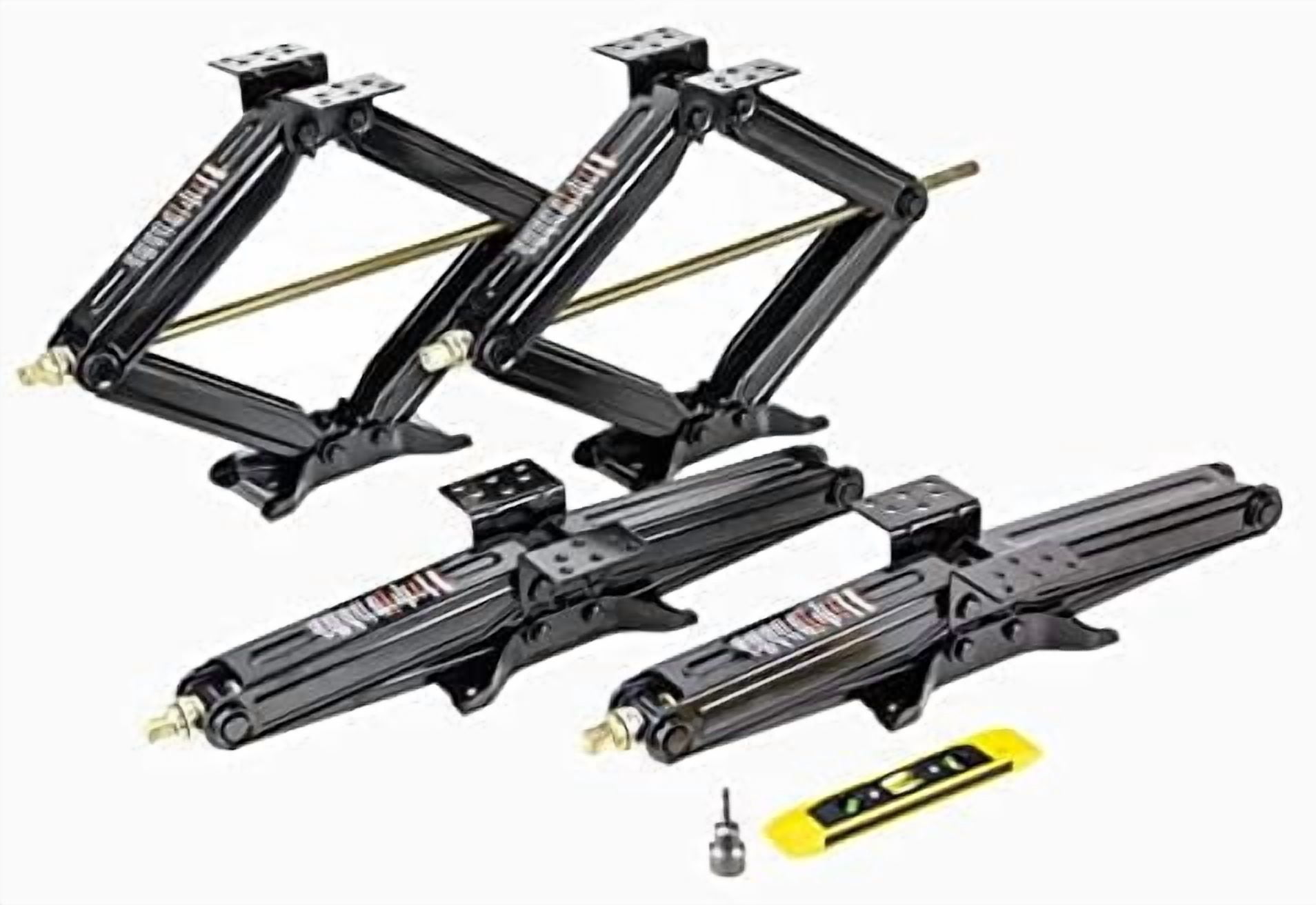 RV Camper Trailer Stabilizer Leveling Scissor Jacks w/Socket & Level 24 ...
