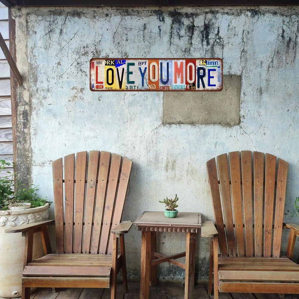RV Camper Wall Decor "Love You More", Lightweight Travel Theme License ...