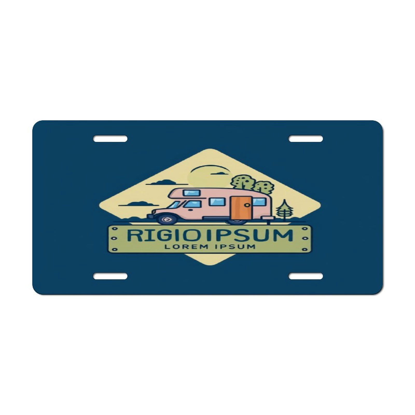 RV Camping Badge Design Car Decorative Front License Plate,Vanity Tag ...