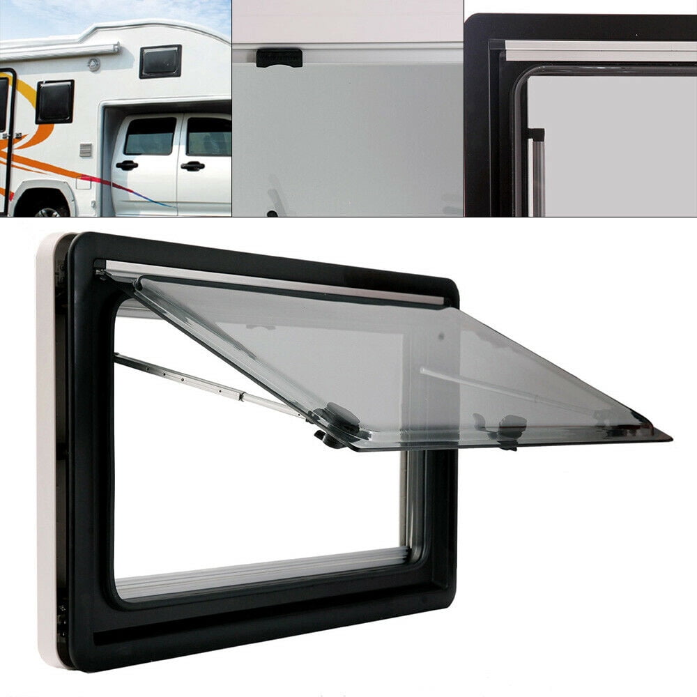 RV Caravan Camper Van Hinged Push Out Window RV Caravan Top Hinged ...